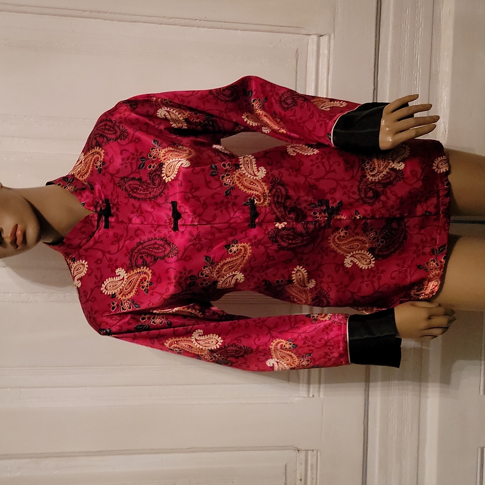 Halston Asian Inspired Blouse - Gem